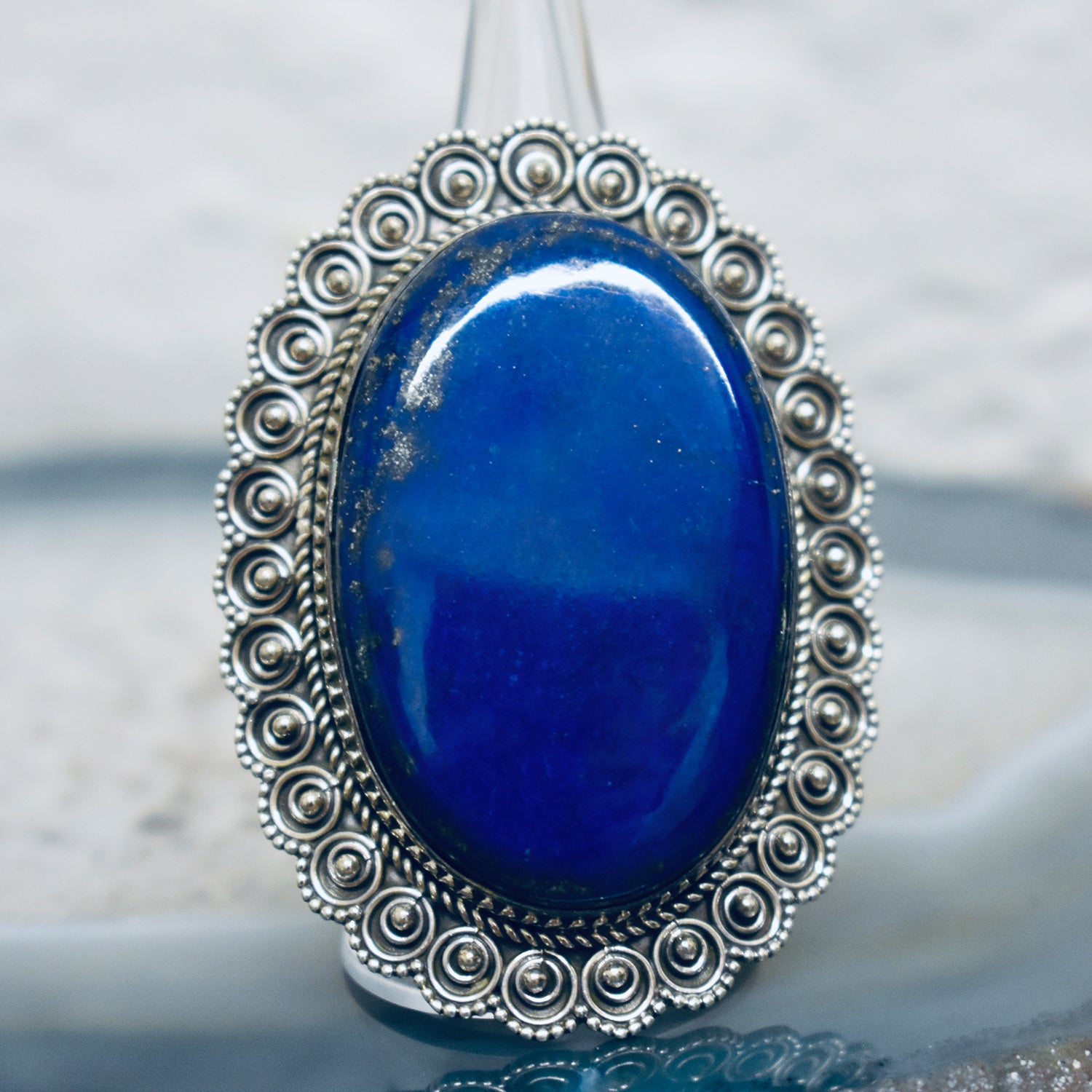 Shop Special Edition Large Lapis Ring Vintage Design (925) Sterling ...